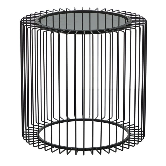 DecMode Black Metal Accent Table - 19.75L x 19.7W x 18.95H - Walmart.com