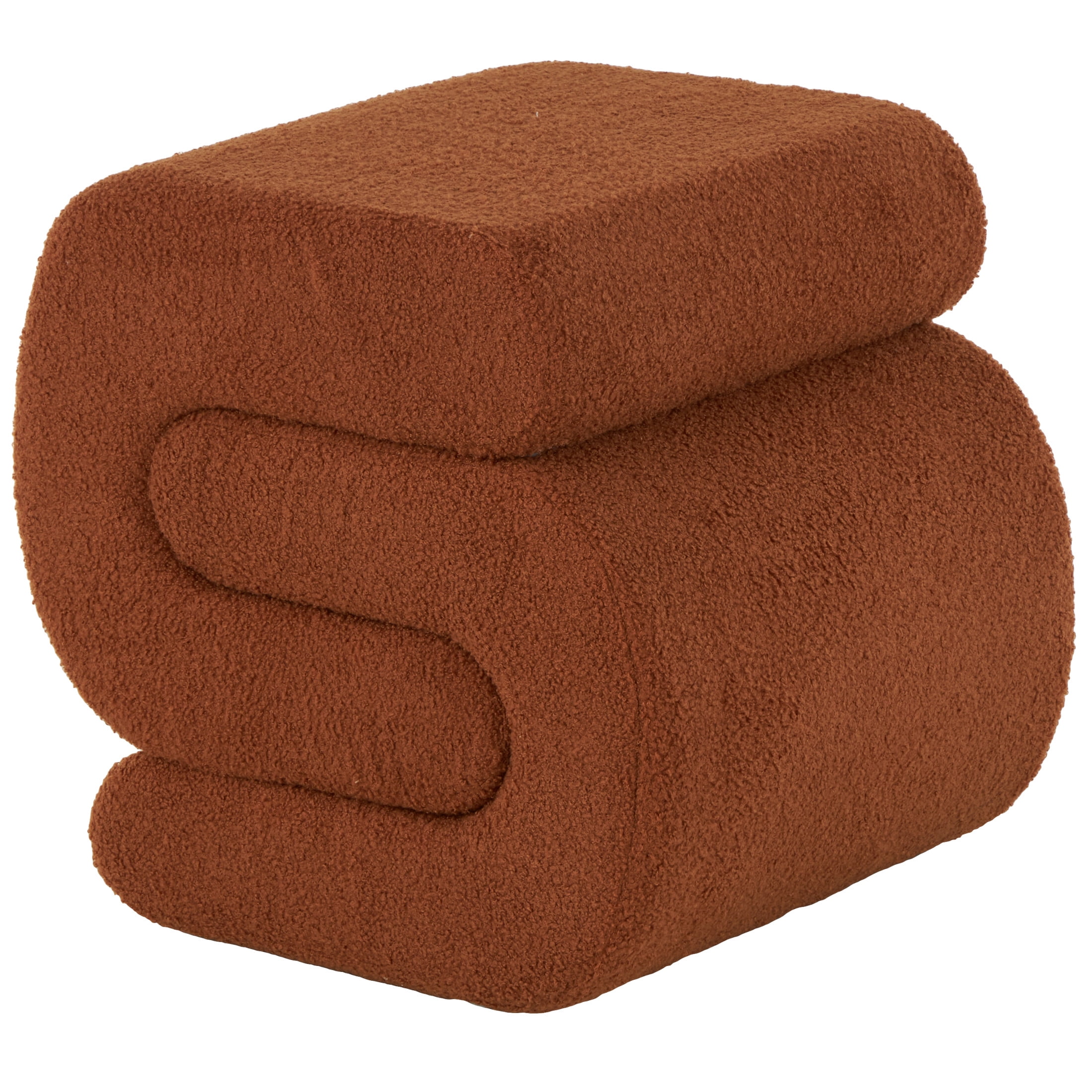 DecMode Copper Ottoman - S-Shaped Footrest - 19.55L x 18.3W x 18.75H ...