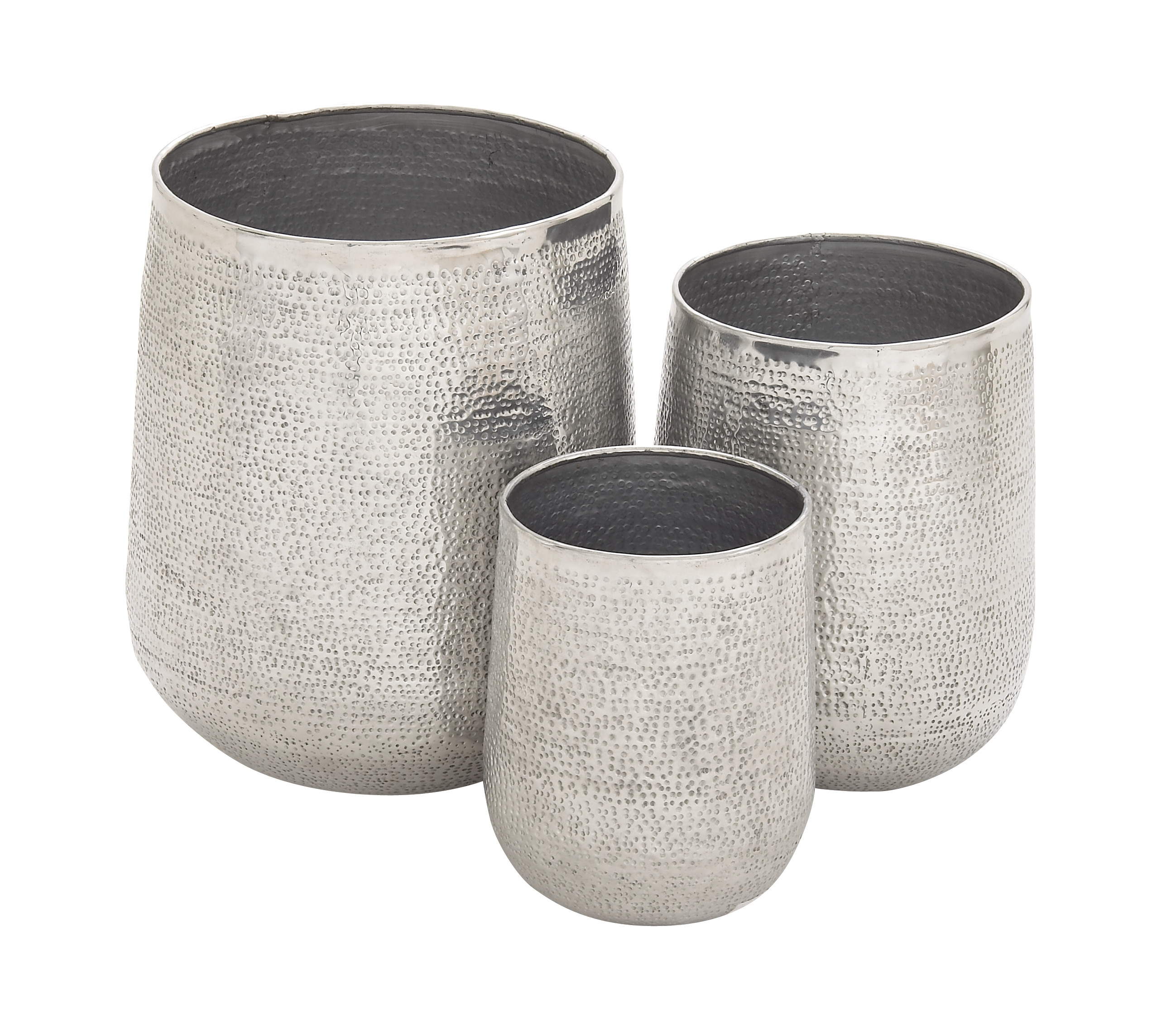 DecMode Eclectic Style Large, Round, Electroplated Metallic Silver ... DecMode Eclectic Style Large, Round, Electroplated Metallic Silver ...