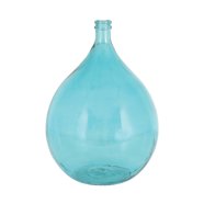 DecMode 13" Spanish Blue Recycled Glass Vase - Walmart.com