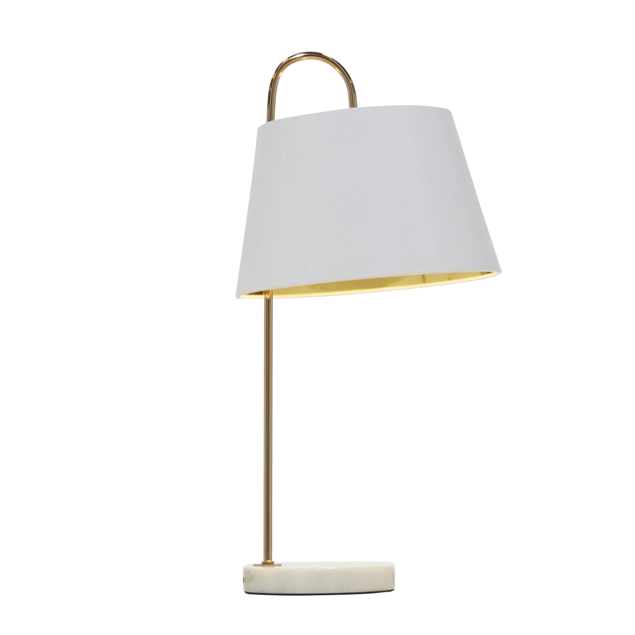 DecMode 22" White Desk Lamp with White Silk Shade - Walmart.com
