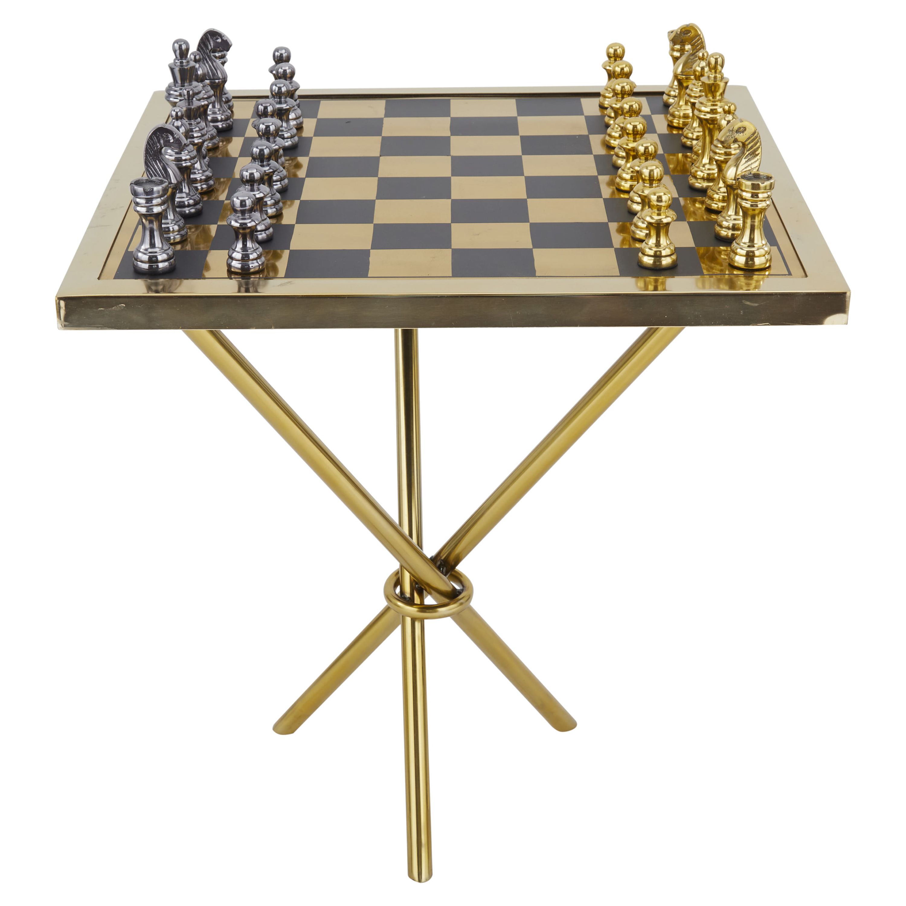 Etna Chess & Checkers Table Set- Wooden Board Game Platform with ...