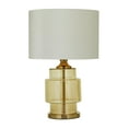 Free Shipping! DecMode 23 Inch Gold Table Lamp with White Linen Shade ...