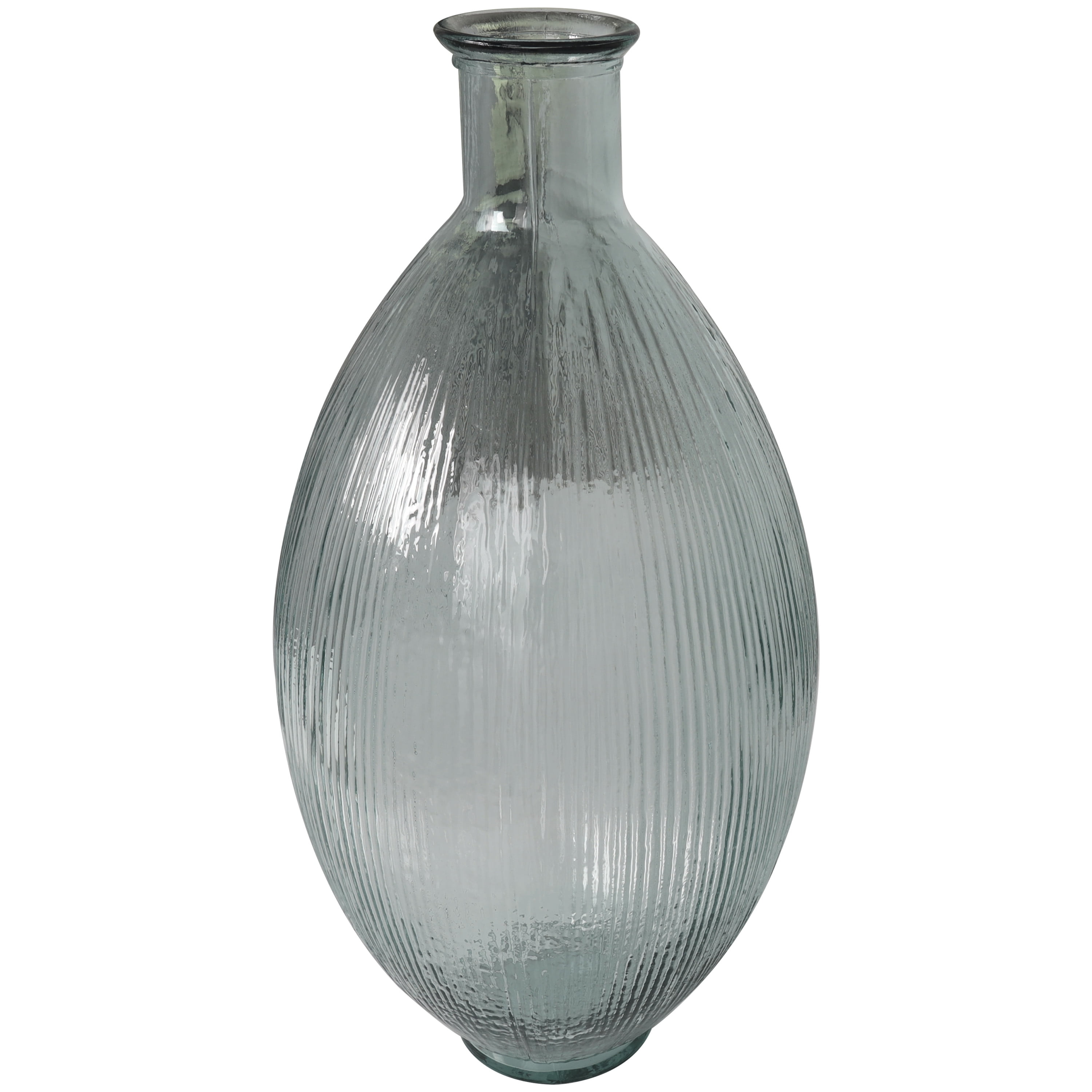 Free Shipping! DecMode 23 Handmade Ribbed Spanish Bottle Recycled Glass ...