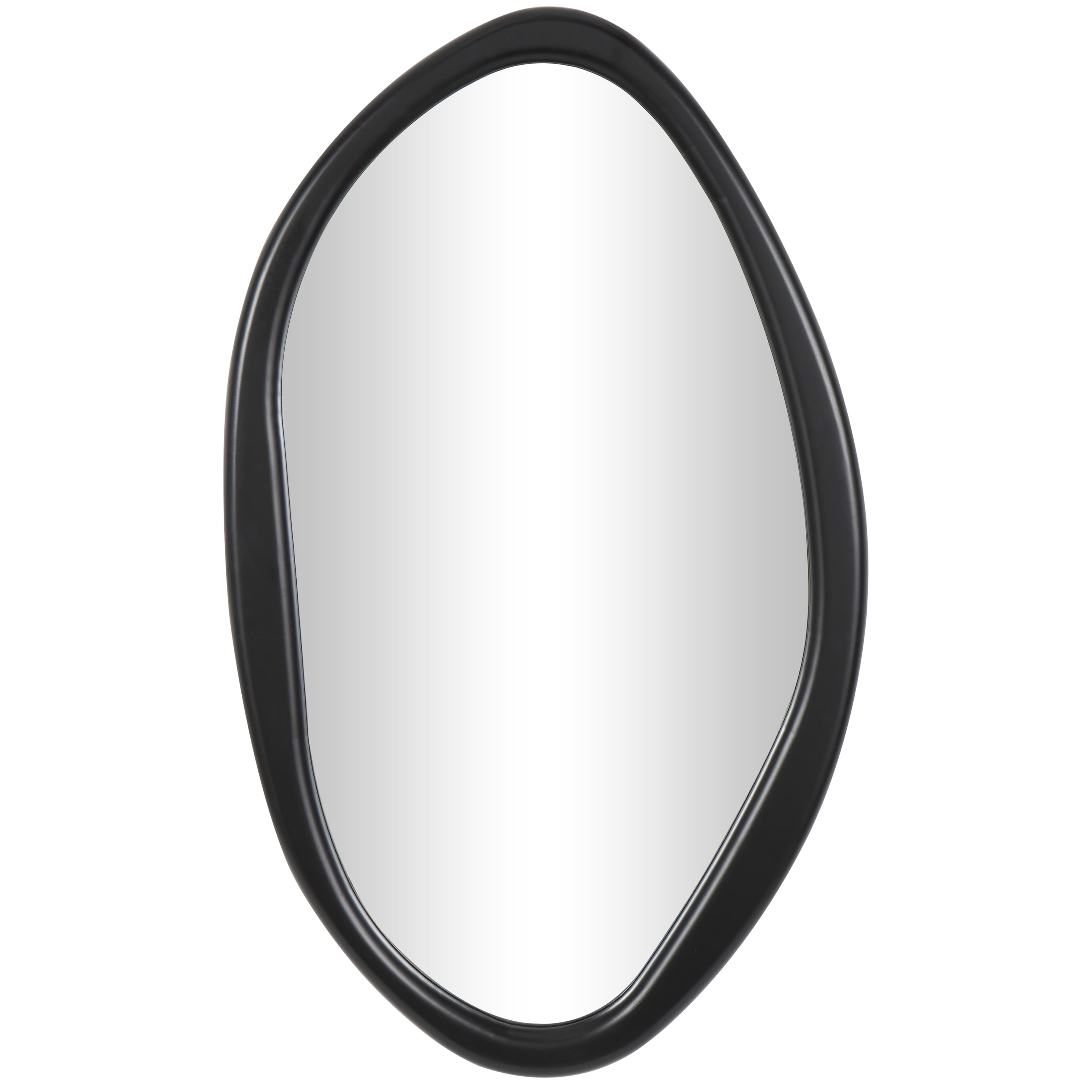 DecMode 23" x 39" Black Abstract Oval Wall Mirror - Walmart.com