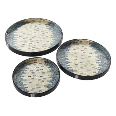 3R Studios Round Braided Bankuan Tray with Handles - Walmart.com