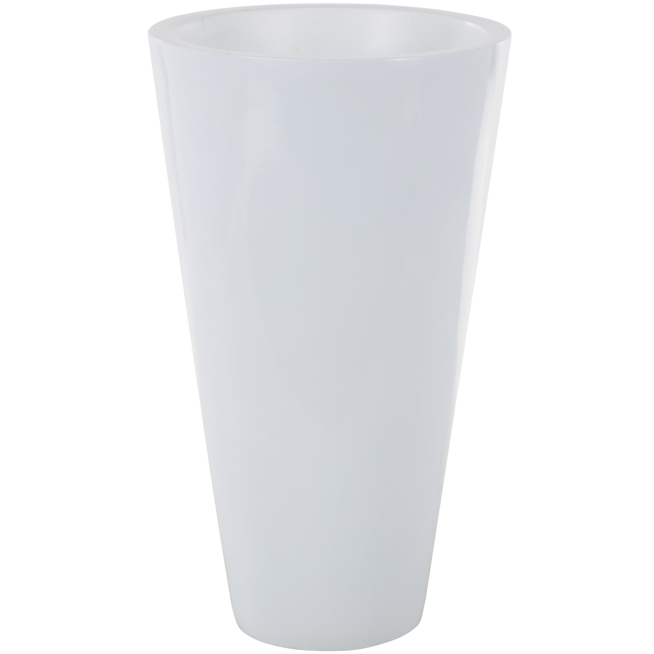 DecMode 24" White Fiberglass Vase - Walmart.com