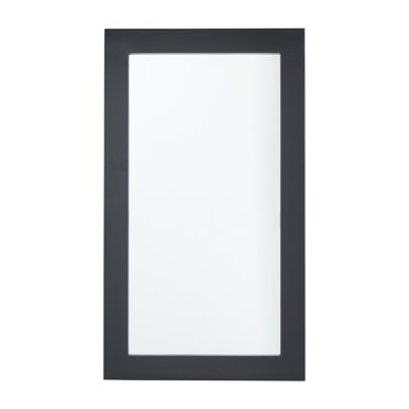 DecMode 14" x 28" Black Oval 1 Shelf Wall Mirror - Walmart.com