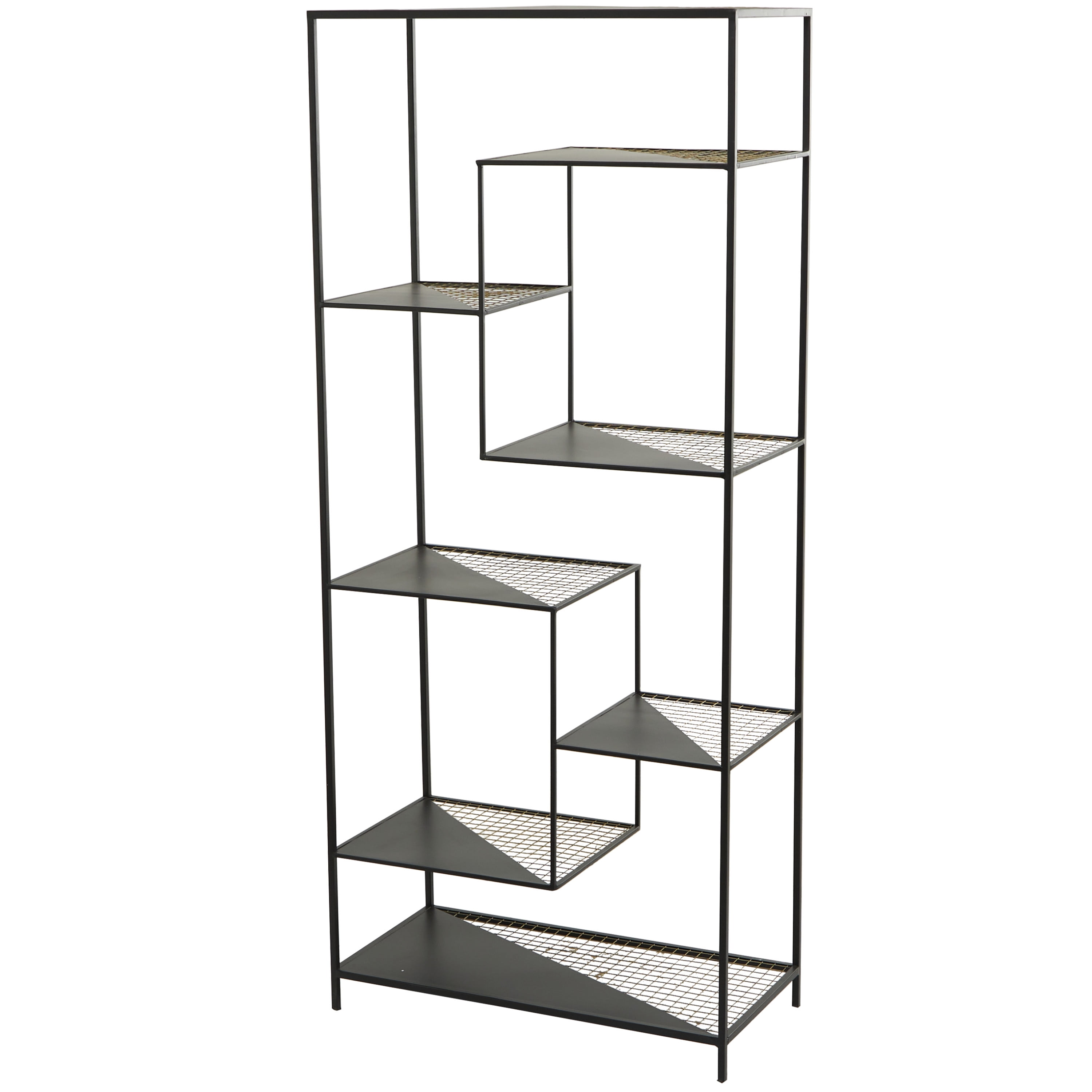 DecMode 24" x 56" Black Metal 8-Tier Shelving Unit, 1-Piece - Walmart.com