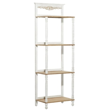 Free Shipping! DecMode 14" x 62" Gold Metal Cube 4-Tier Shelving Unit ...