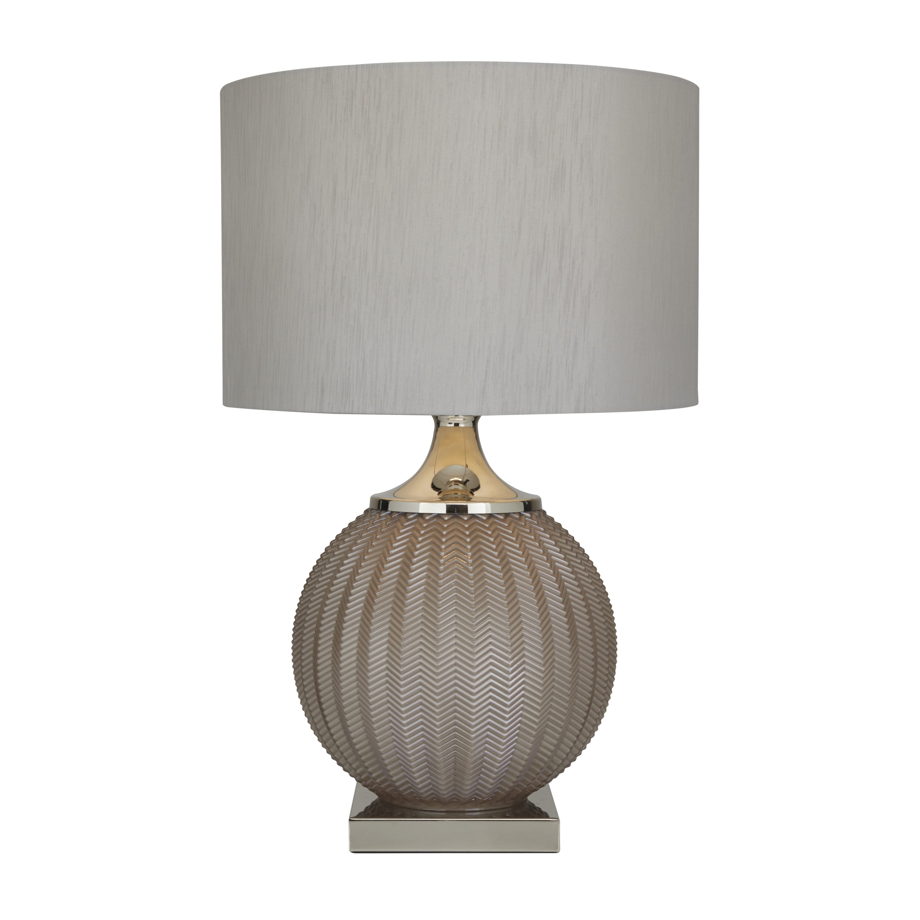 Free Shipping! DecMode 27 Inch Gray Table Lamp with Fabric Shade ...