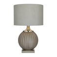 Free Shipping! DecMode 27 Inch Gray Table Lamp with Fabric Shade ...