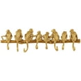 Free Shipping! DecMode 27" x 8" Gold Polystone Textured 8 Hanger Monkey Wall Hook, 1-Piece ...