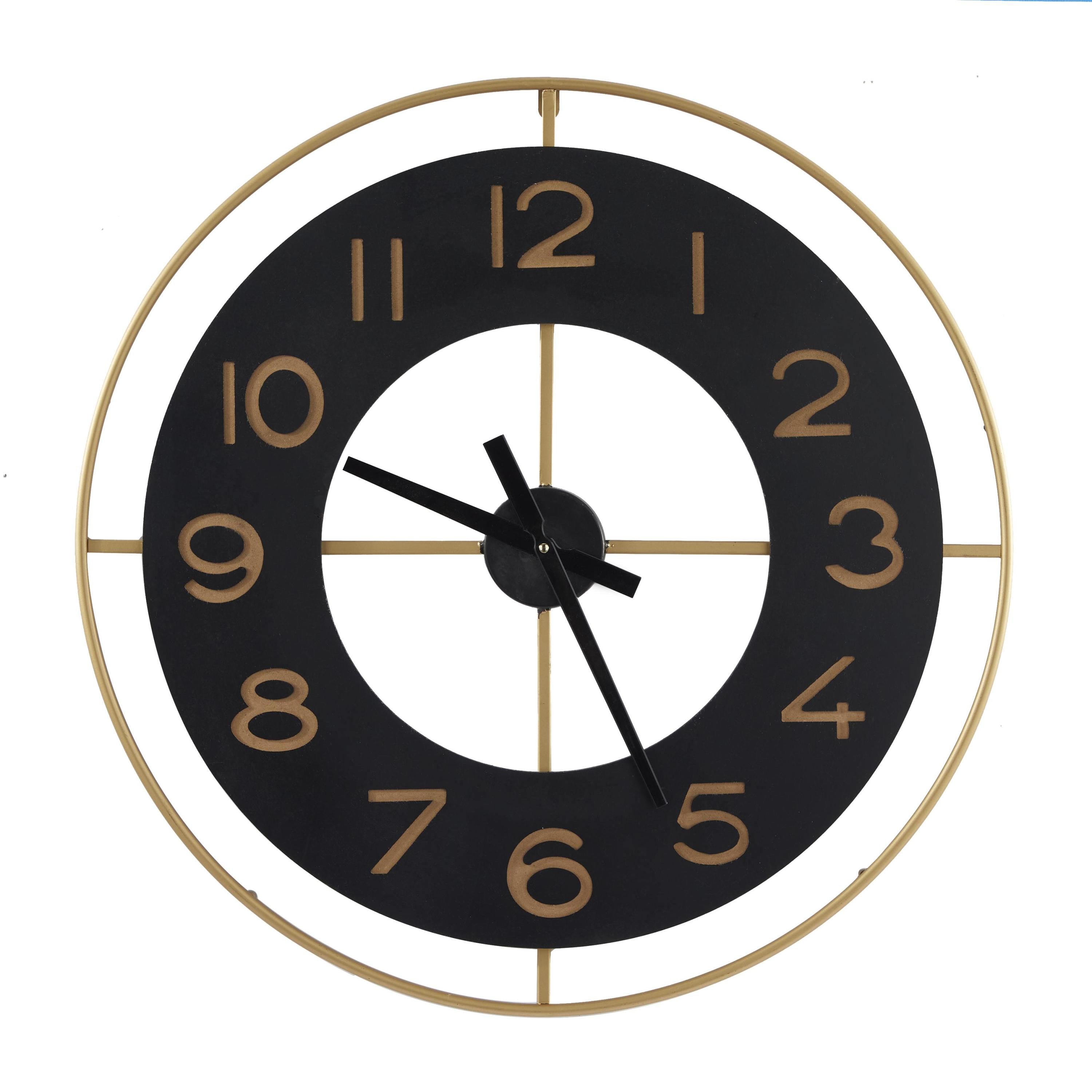 Free Shipping! DecMode 28 Inch Gold Metal Wall Clock with Gold Accents ...