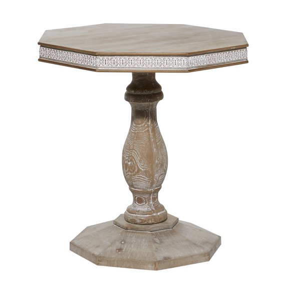 DecMode 28" x 30" Brown Wood Handmade Intricately Carved Scroll Accent ...