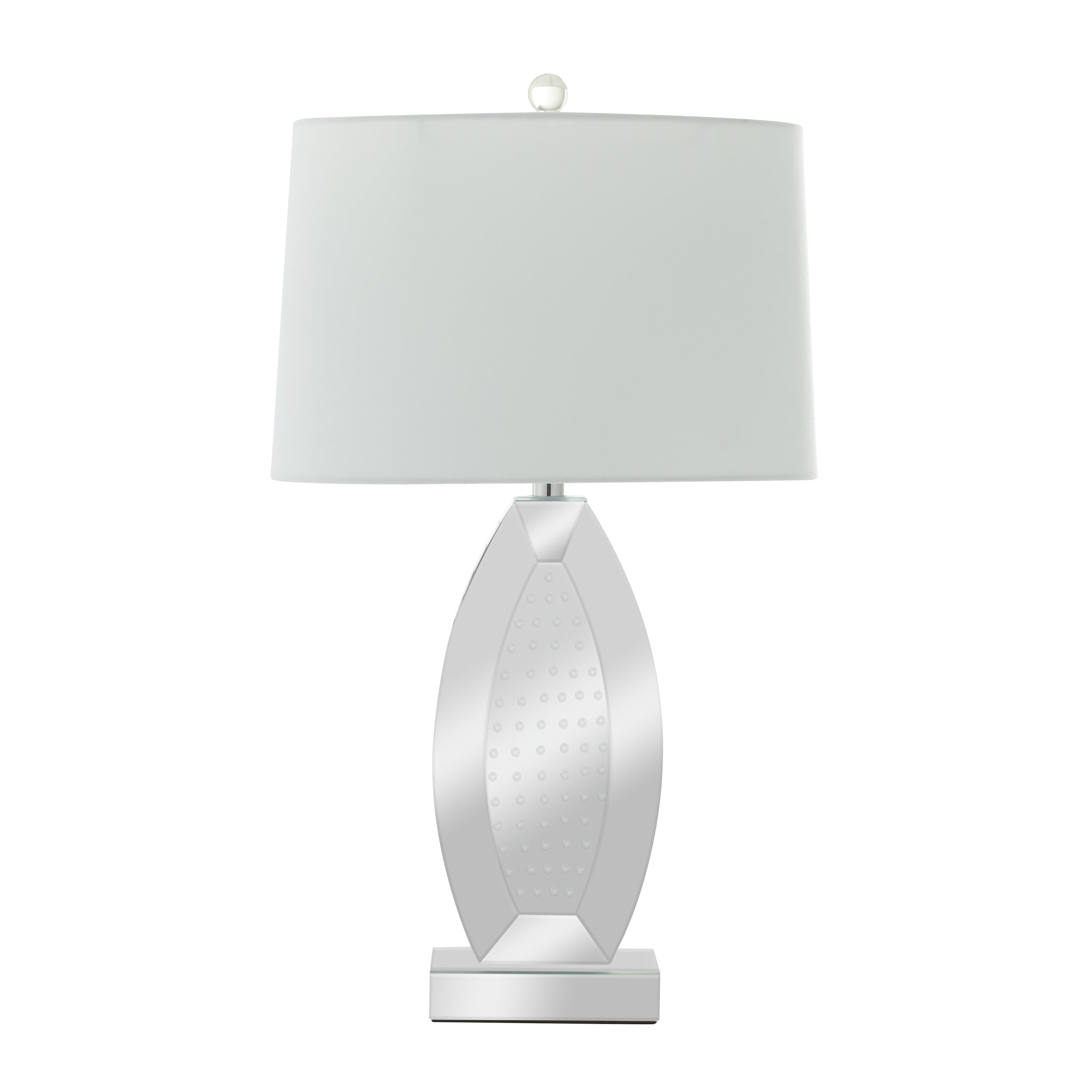 Free Shipping! DecMode 29 Inch Mirrored Silver Table Lamp with White ...