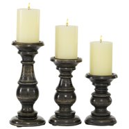 "Hanobe Rustic Wooden Candle Holders Set, Country Style for Pillar ...