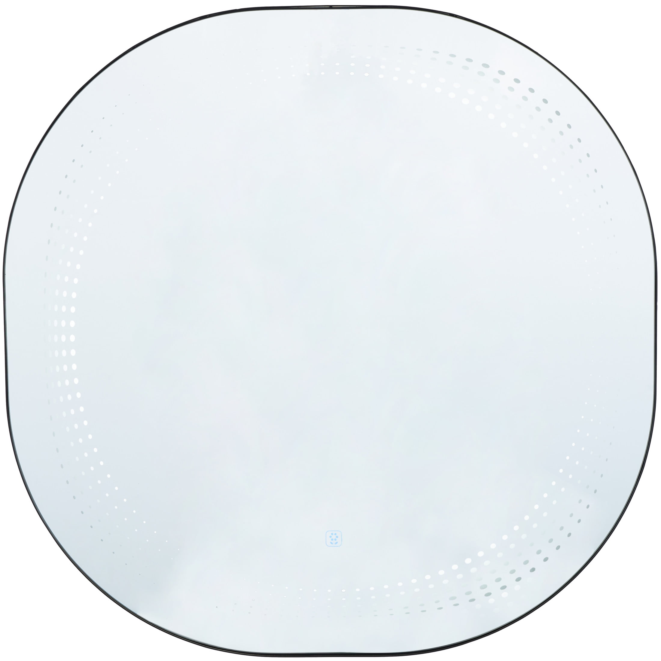DecMode 31" x 31" Silver LED Wall Mirror with Speckled Pattern ...