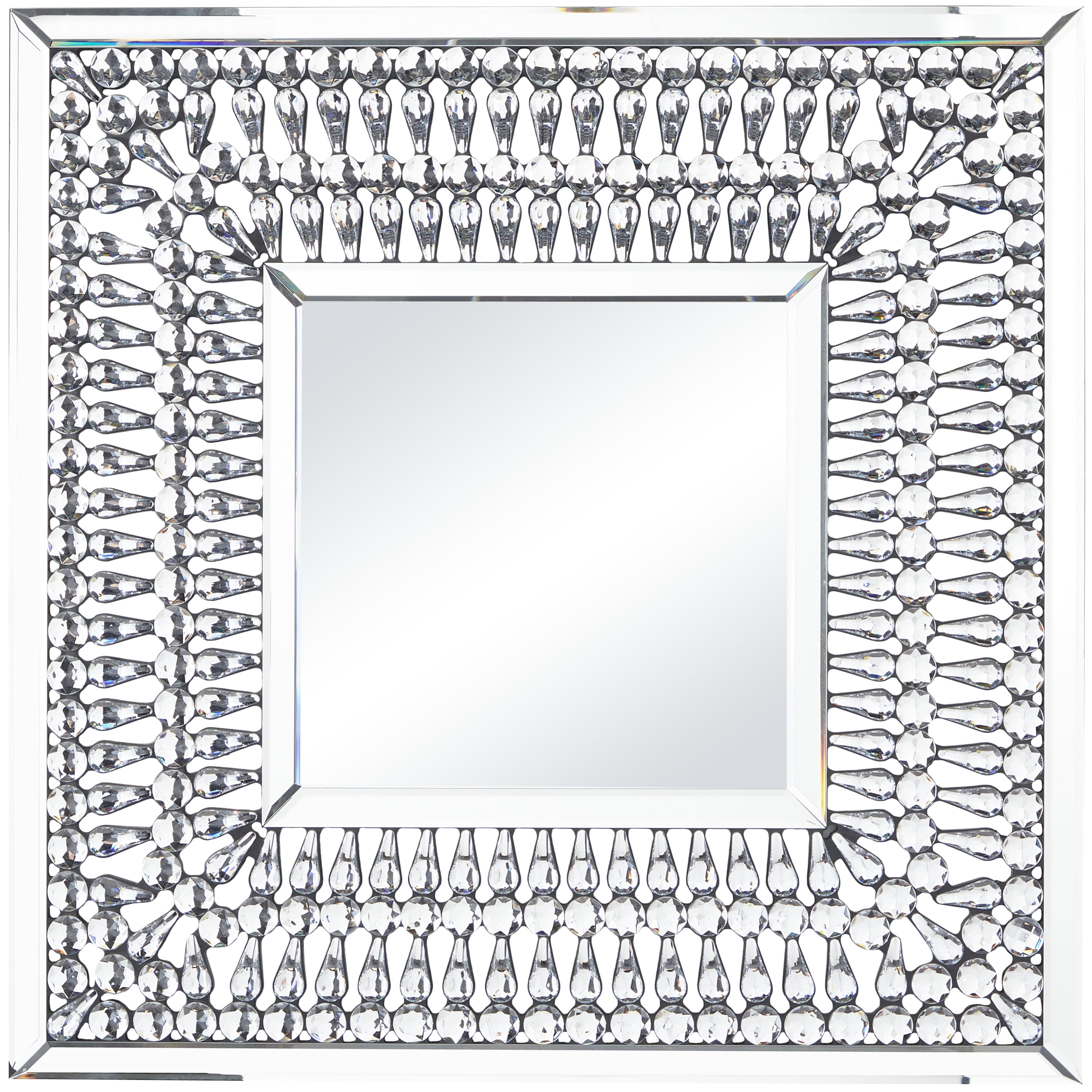DecMode 32x32 Silver Wall Mirror Embellishment - Walmart.com