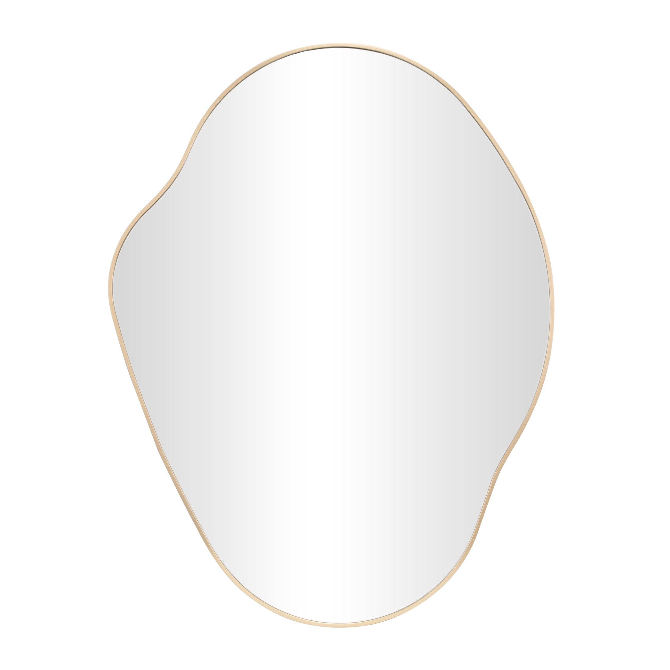 DecMode 32" x 42" Gold Wavy Abstract Wall Mirror - Walmart.com