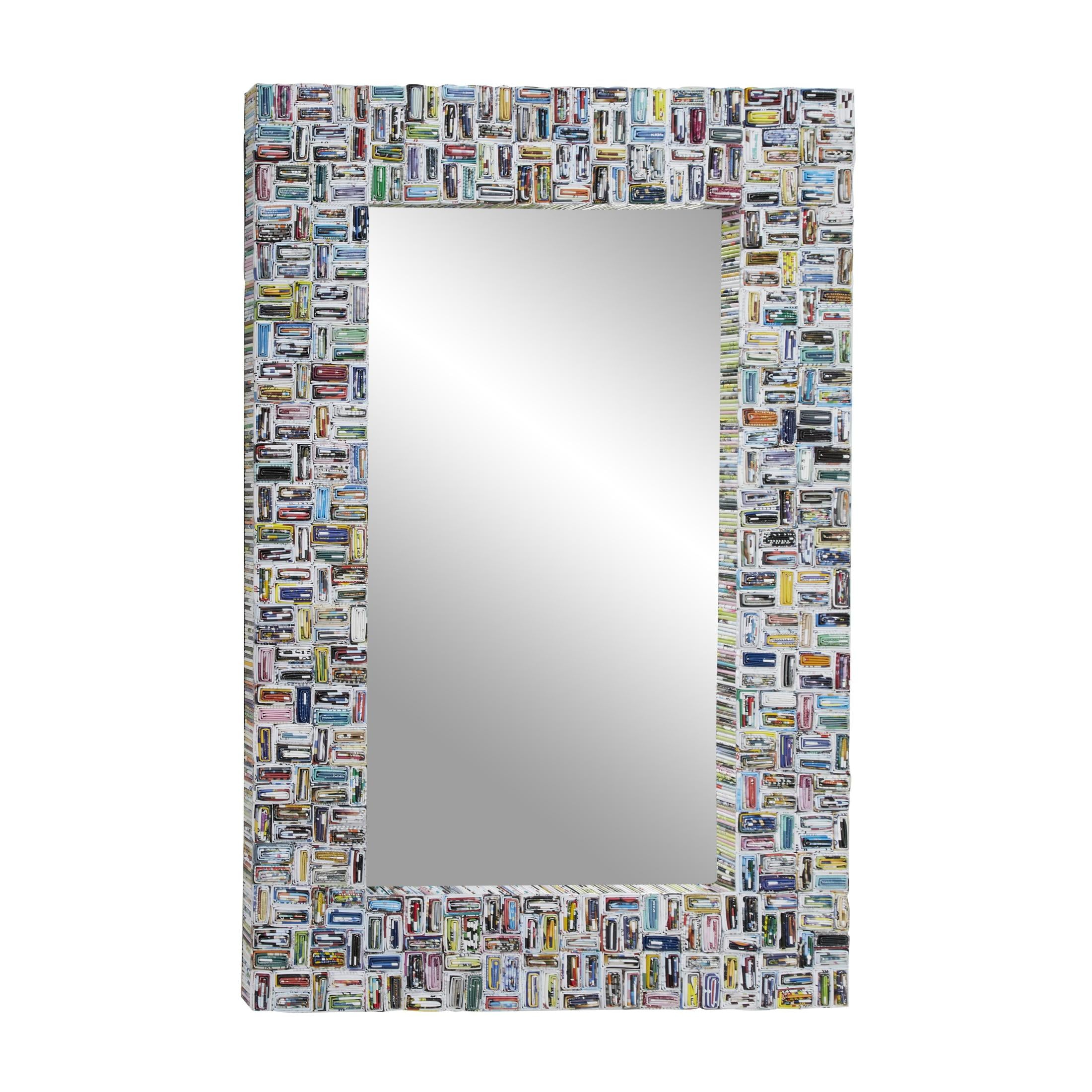 DecMode 32" x 47" Multi Colored Handmade Recycled Magazine Frame Wall ...