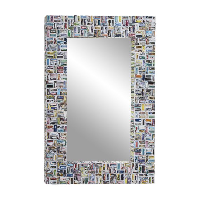 DecMode 32" x 47" Multi Colored Handmade Recycled Magazine Frame Wall ...