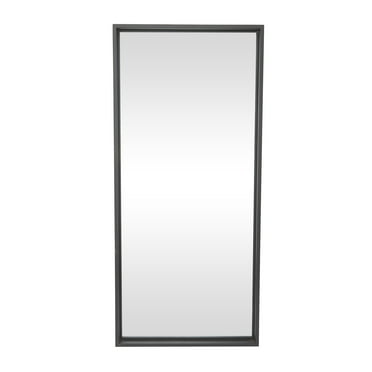 DecMode 37" x 67" Black Grid Style Panel Wall Mirror - Walmart.com