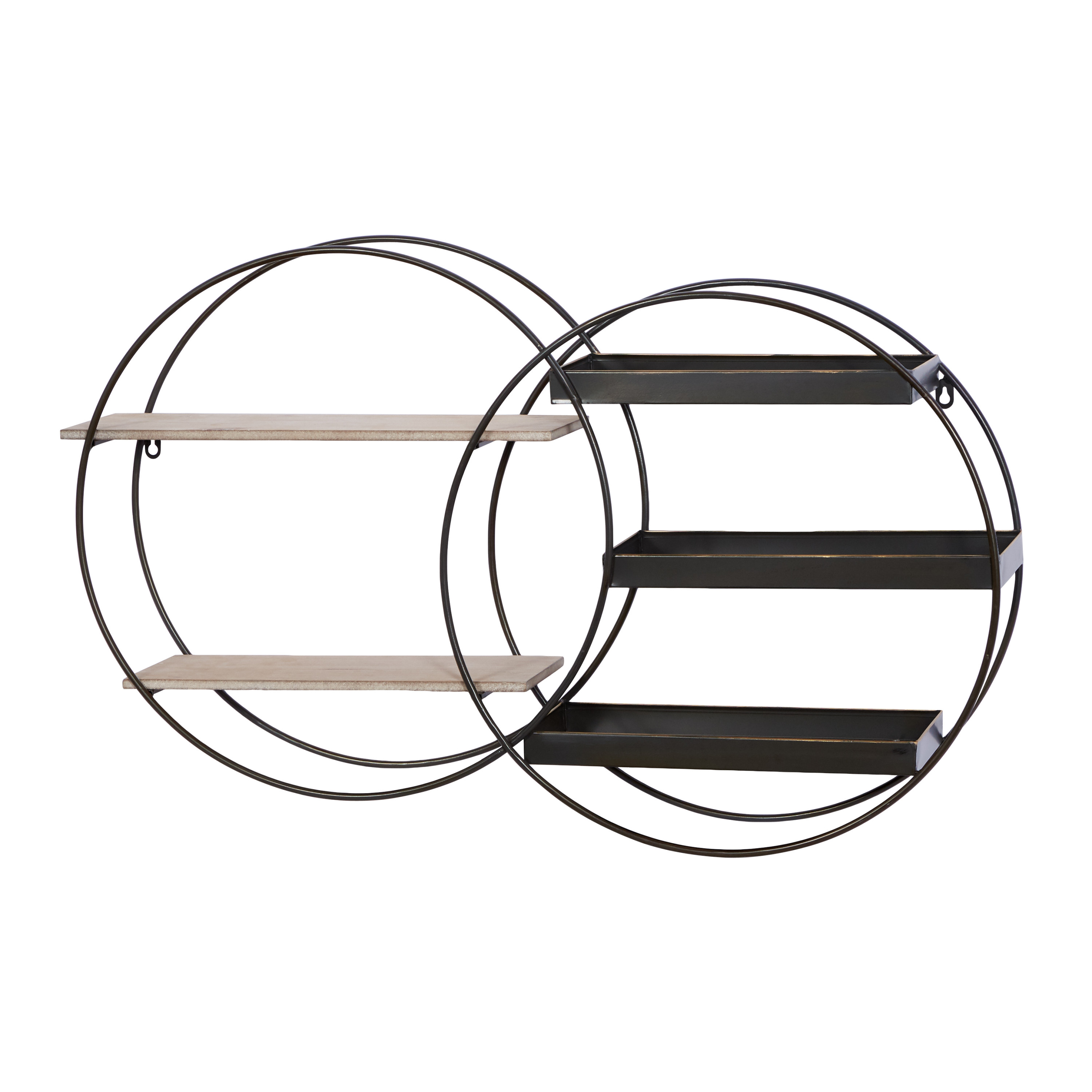 DecMode 34" x 7" Round 5-Tier Black Wall Shelf - Walmart.com