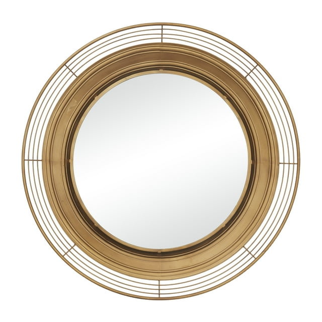 Free Shipping! DecMode Bohemian Brown Round Wall Mirror 36 x 36 Elegant ...