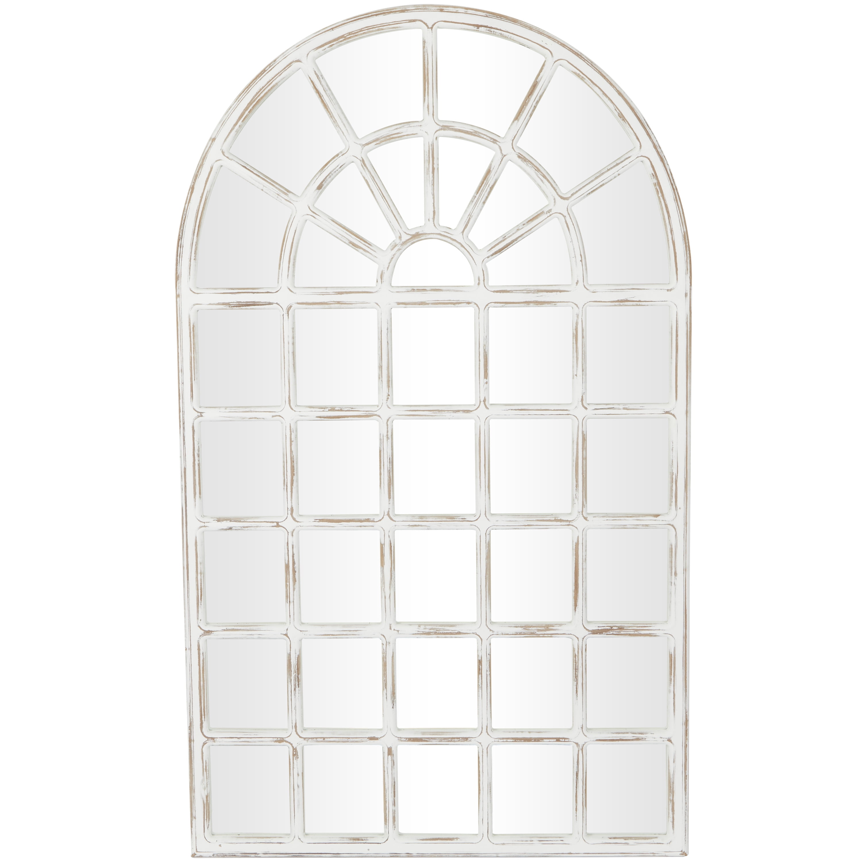 DecMode White Window Pane Wall Mirror - 36 x 60 Design - Walmart.com