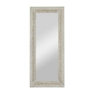 DecMode 28" x 71" Beige Wall Mirror with Metal Detailing - Walmart.com