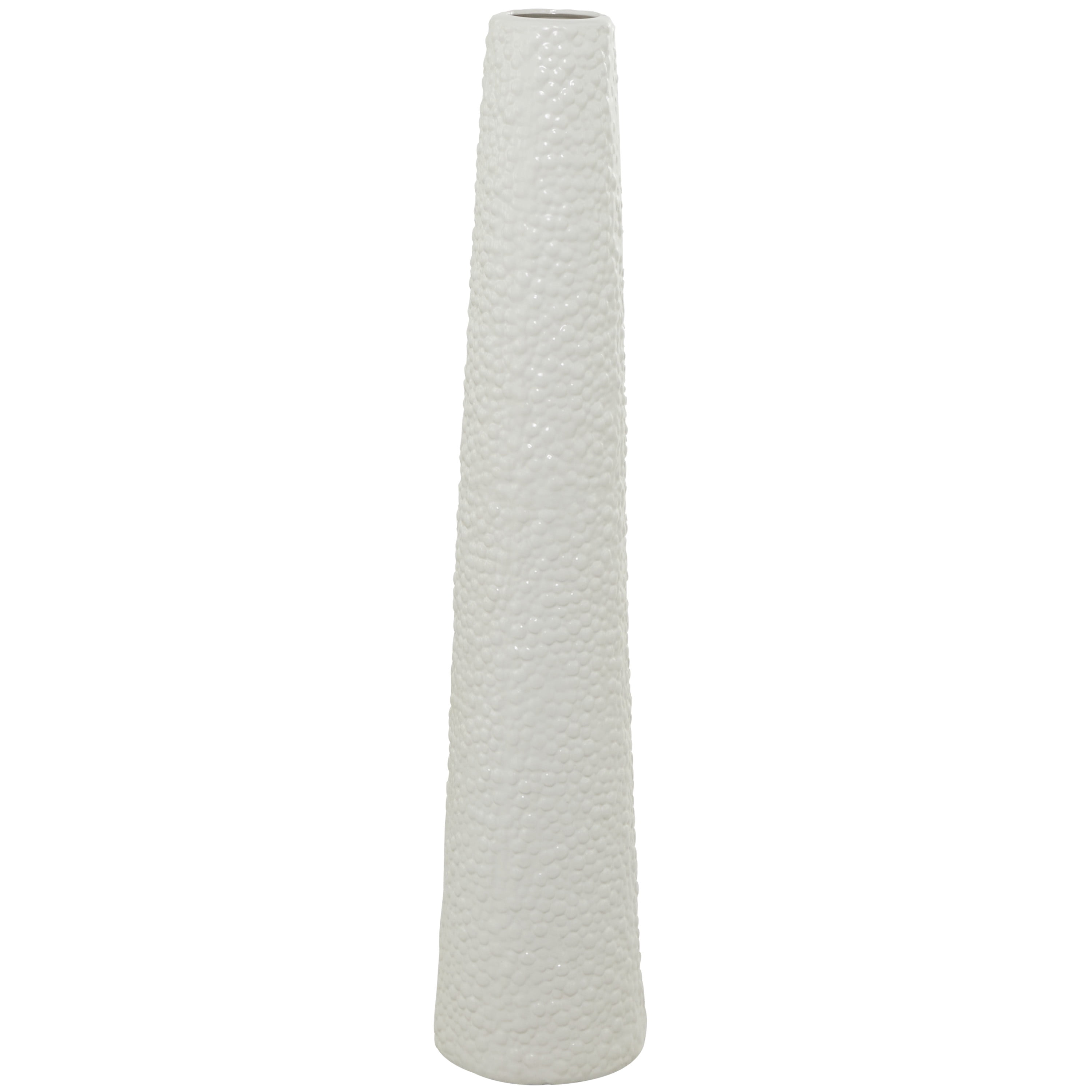 DecMode 39" Tall White Ceramic Vase with Bubble Texture - Walmart.com