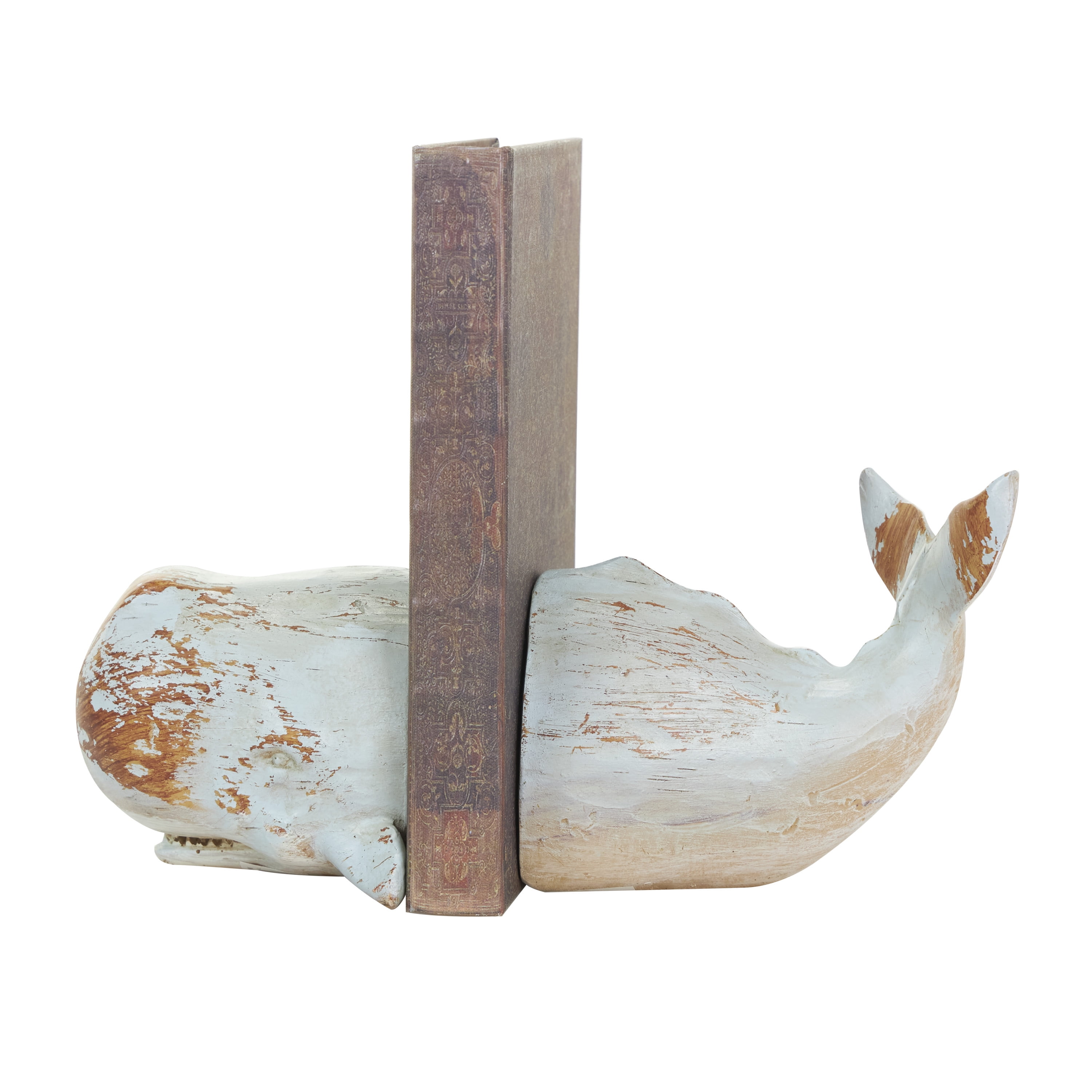 DecMode 4" Whale Polystone Bookends (Set of 2) - Walmart.com