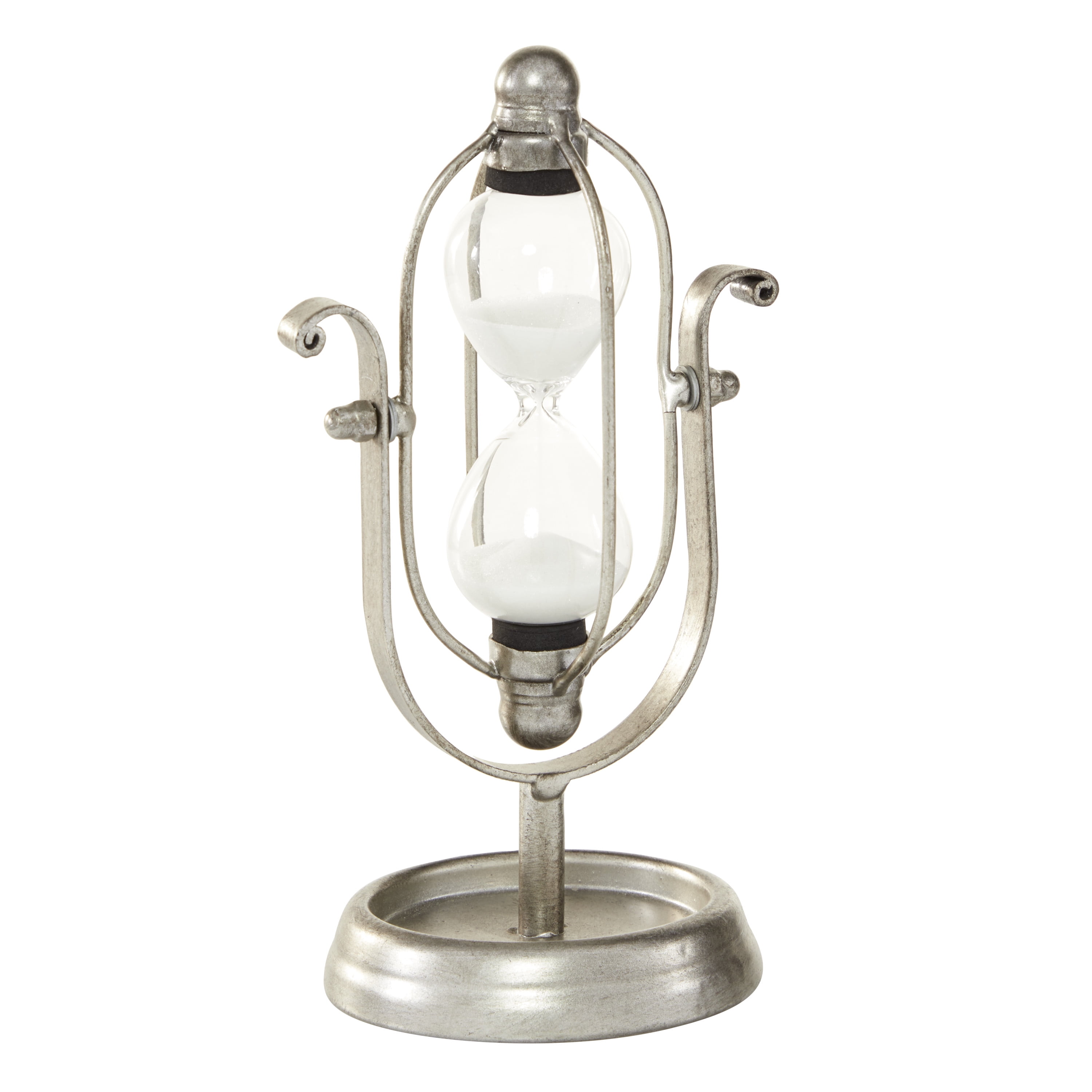 DecMode 4" x 8" Silver Metal Hourglass Sand Timer, 1-Piece - Walmart.com