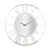 Round Mirror Wall Clock - 24" Modern Clocks Mirrored Wall Decor for ...