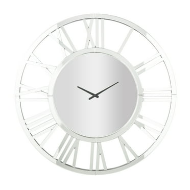 Glamorous Decorative 32" Round Mirror Wall Clock - Modern Large Clocks ...
