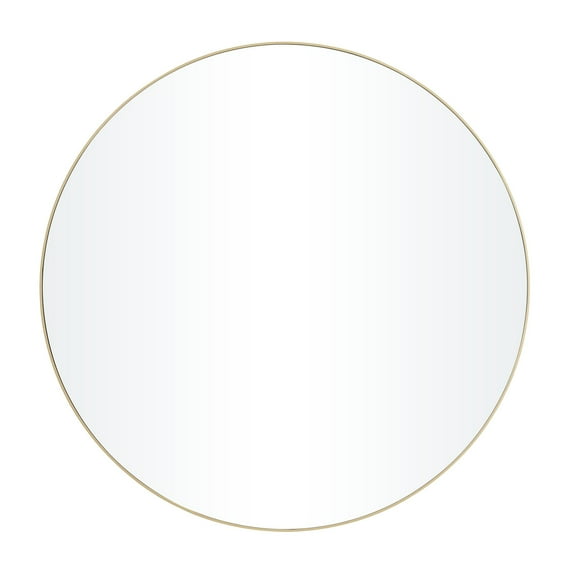 DecMode Gold Wall Mirror - 42 x 42 Round Mirror with Frame - Walmart.com