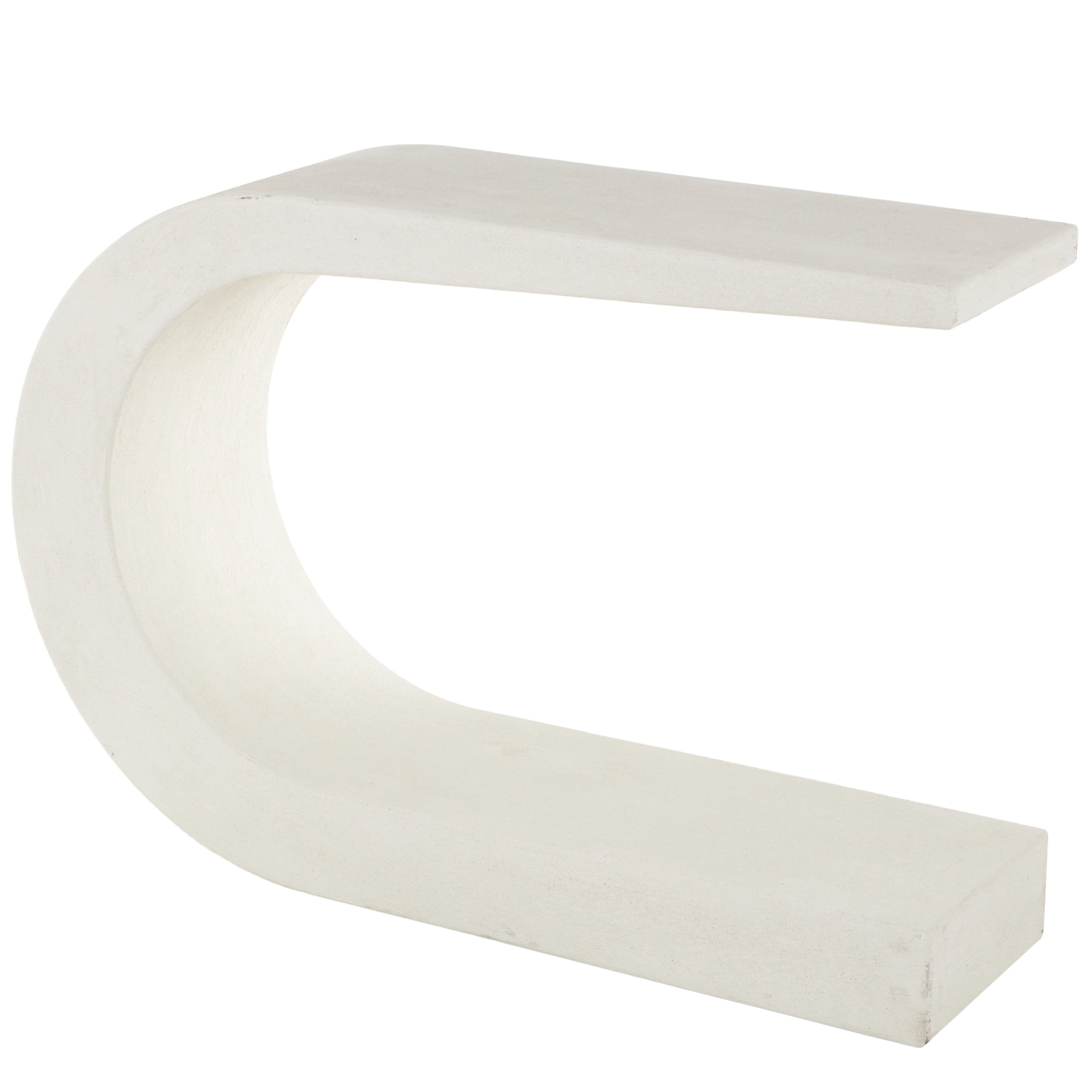 DecMode White Wooden C-Shaped Console Table - Style - Walmart.com