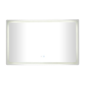 Silver Round Wall Mirror with LED Lighting and MDF Frame - Walmart.com