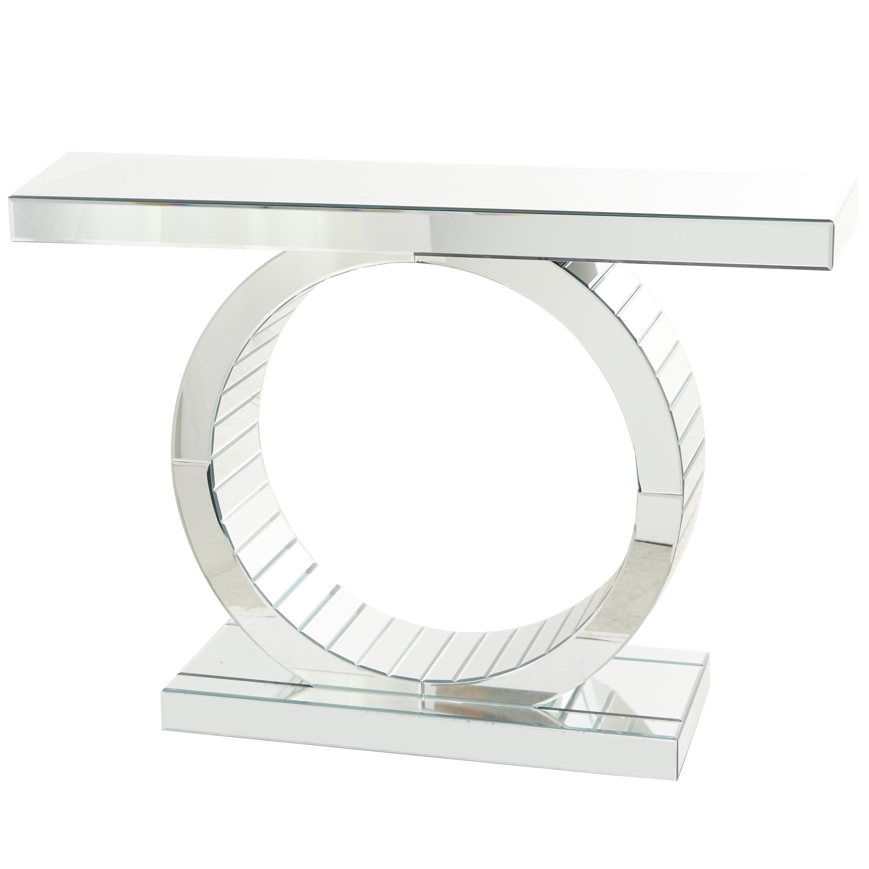 Free Shipping! DecMode Silver Glass Mirrored Console Table 47 x 33 ...