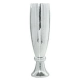 DecMode 48" Tall Champagne Flute Shape Silver Polystone Vase with ...