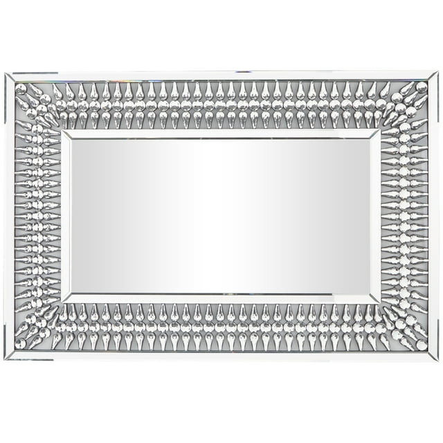 Free Shipping! DecMode 48x32 Silver Rectangle Wall Mirror with ...