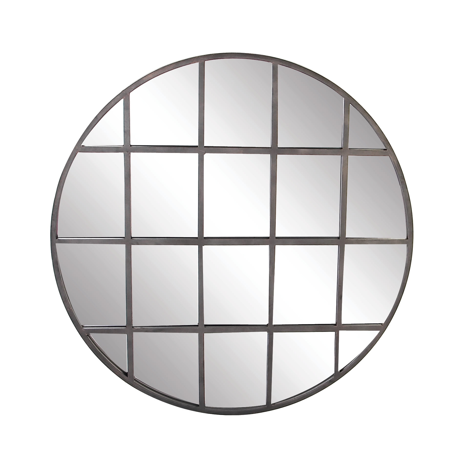 DecMode Bronze Grid Wall Mirror - Industrial Style - Walmart.com