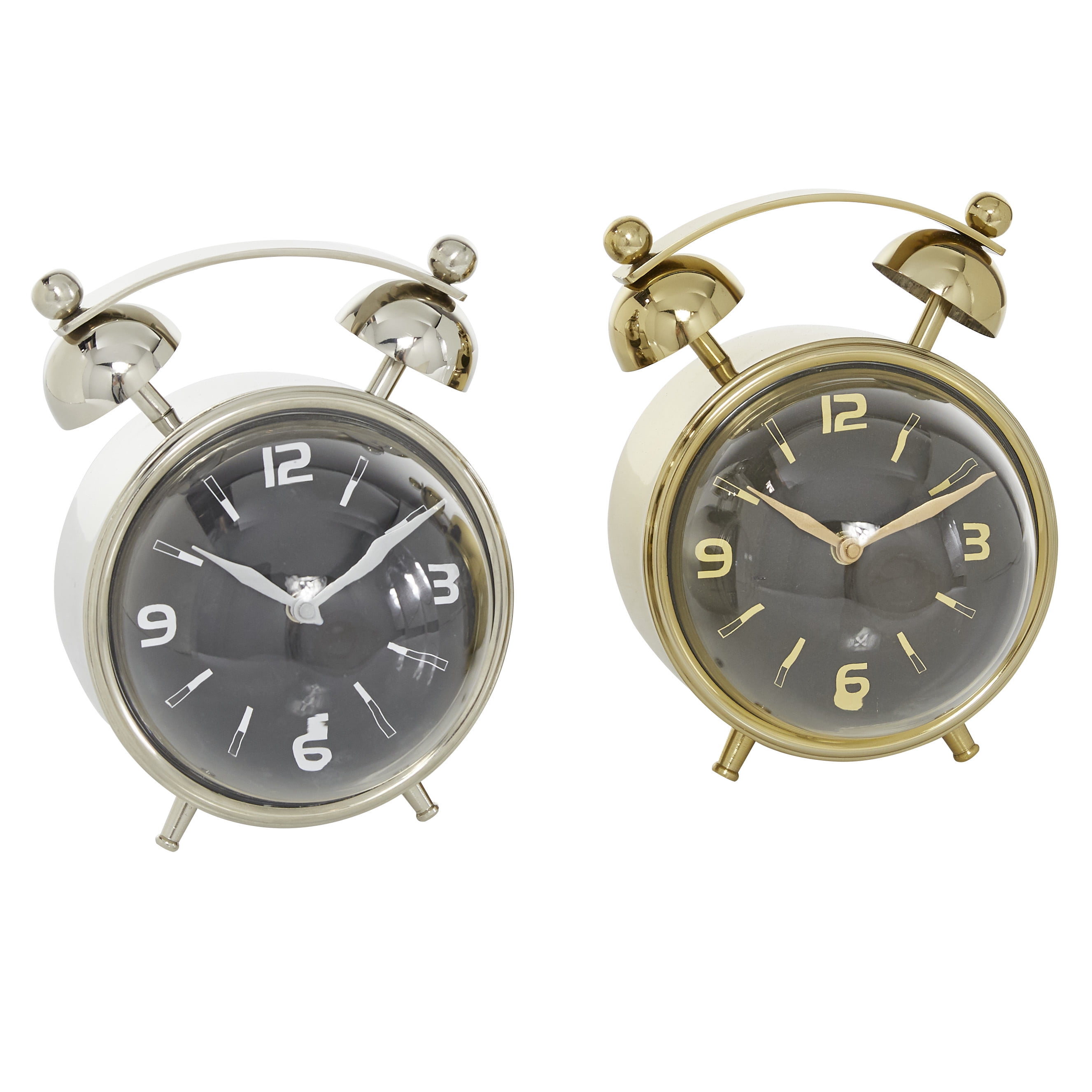 DecMode Stainless Steel Table Clock Analog Timepiece - Walmart.com