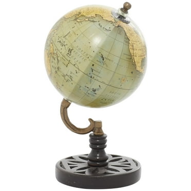 Mainstays Cream and Gold 5.75" x 8" x 5" Tabletop Decorative Globe ...