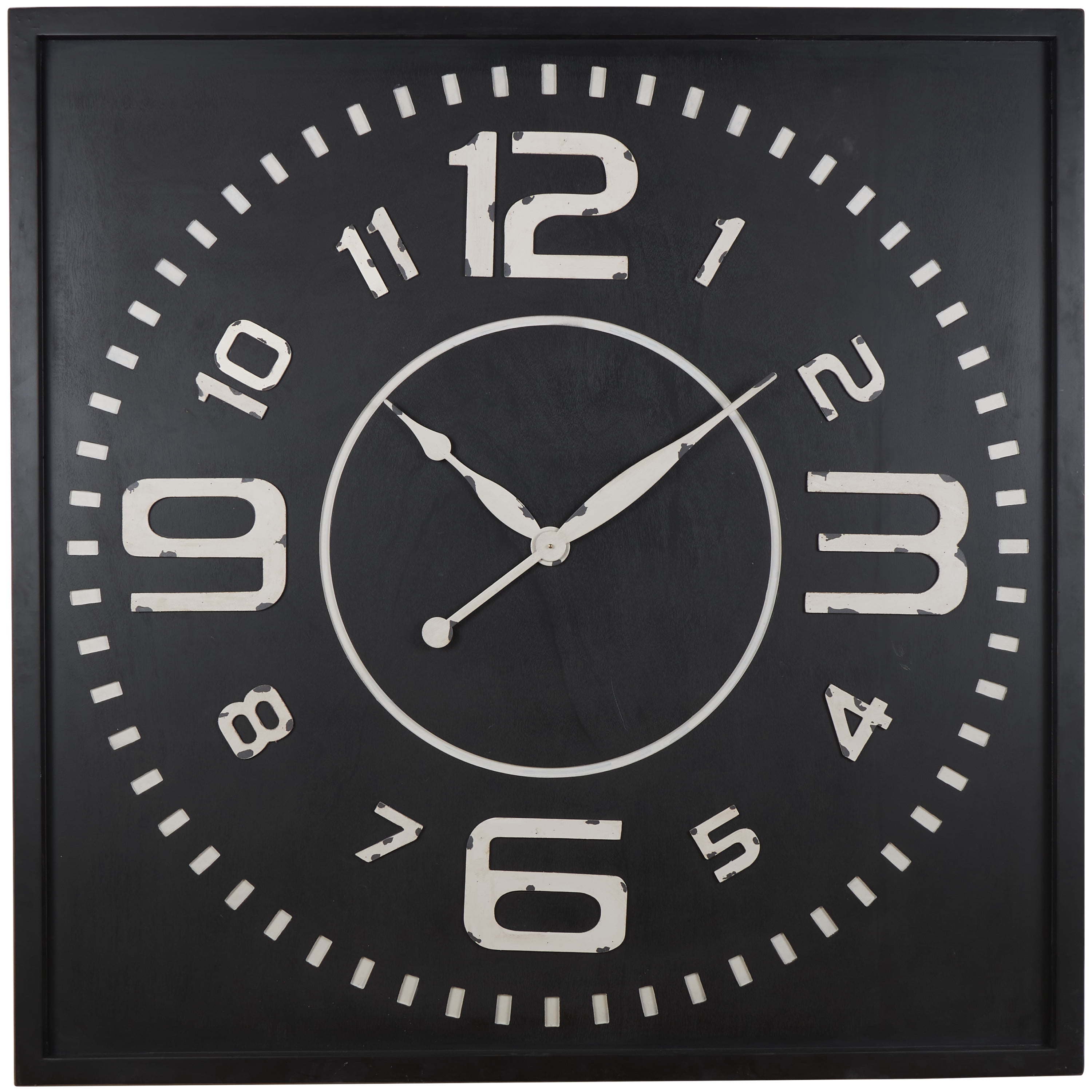 Black Wood Wall Clock