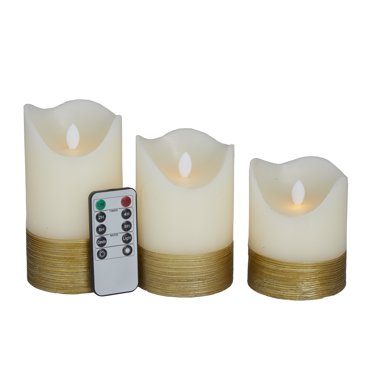 22 inch tall round Wooden Lantern with LED Candle - Walmart.com