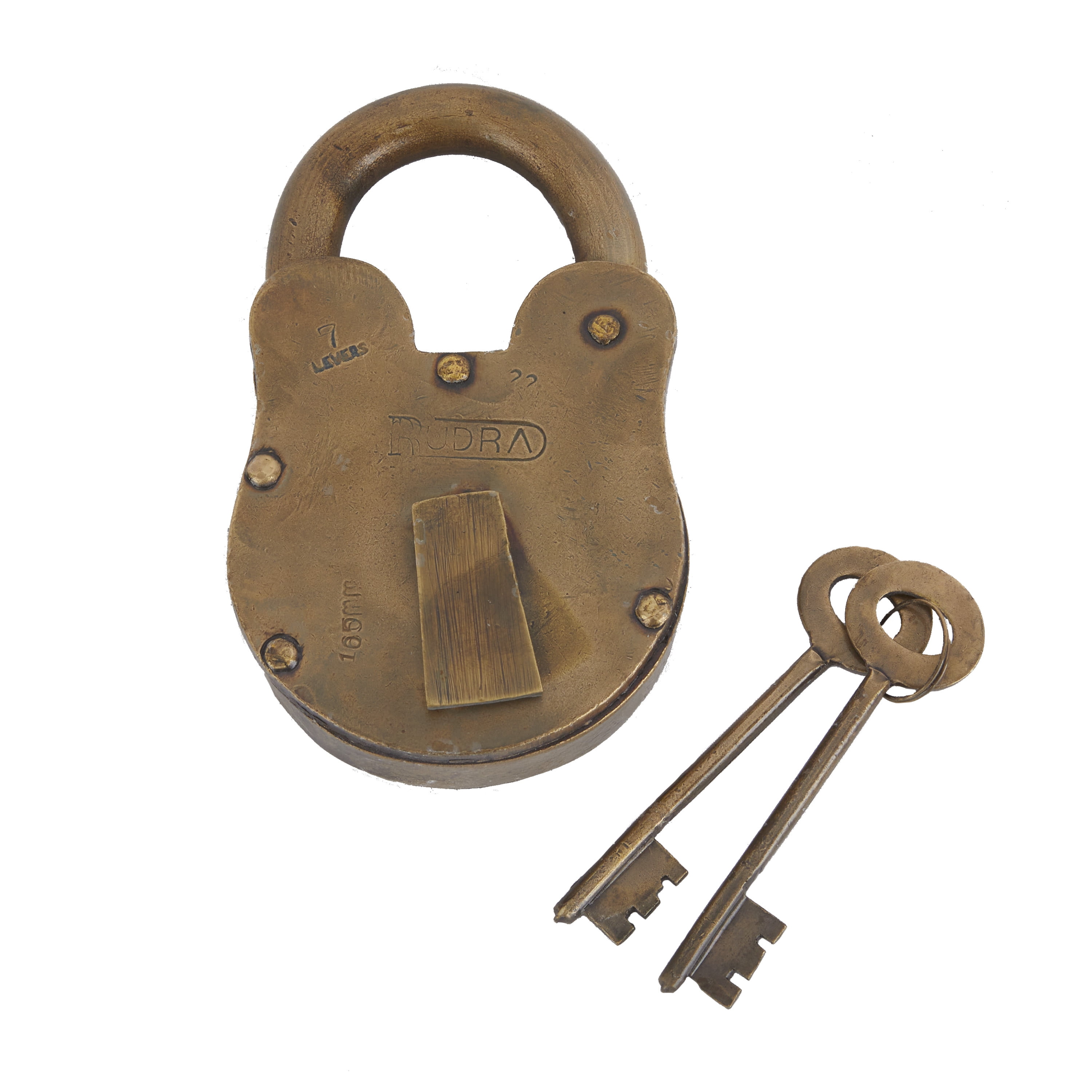 DecMode 6" Brass Metal Lock And Key - Walmart.com