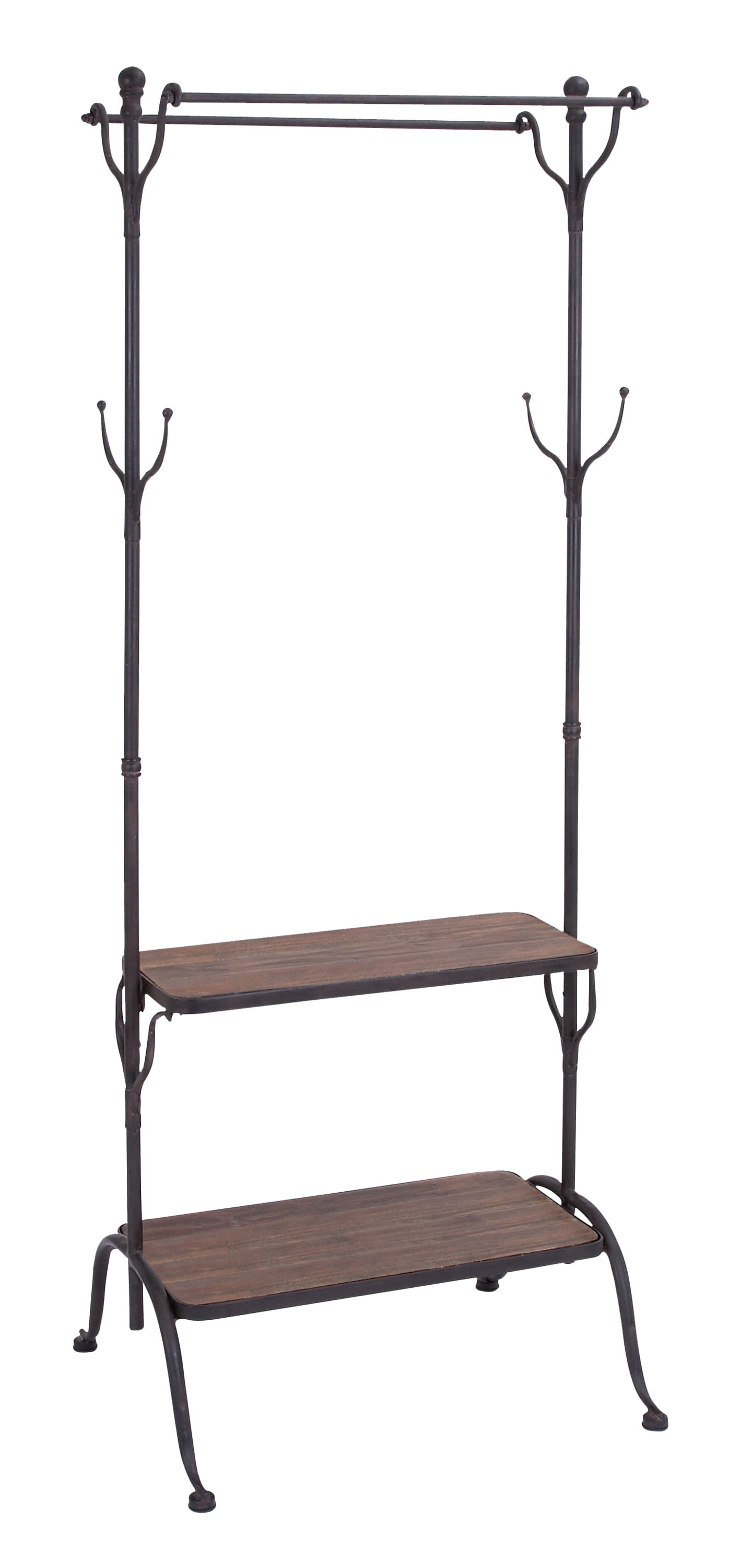 DecMode 69" x 20" Black Metal Industrial Coat Rack - Walmart.com