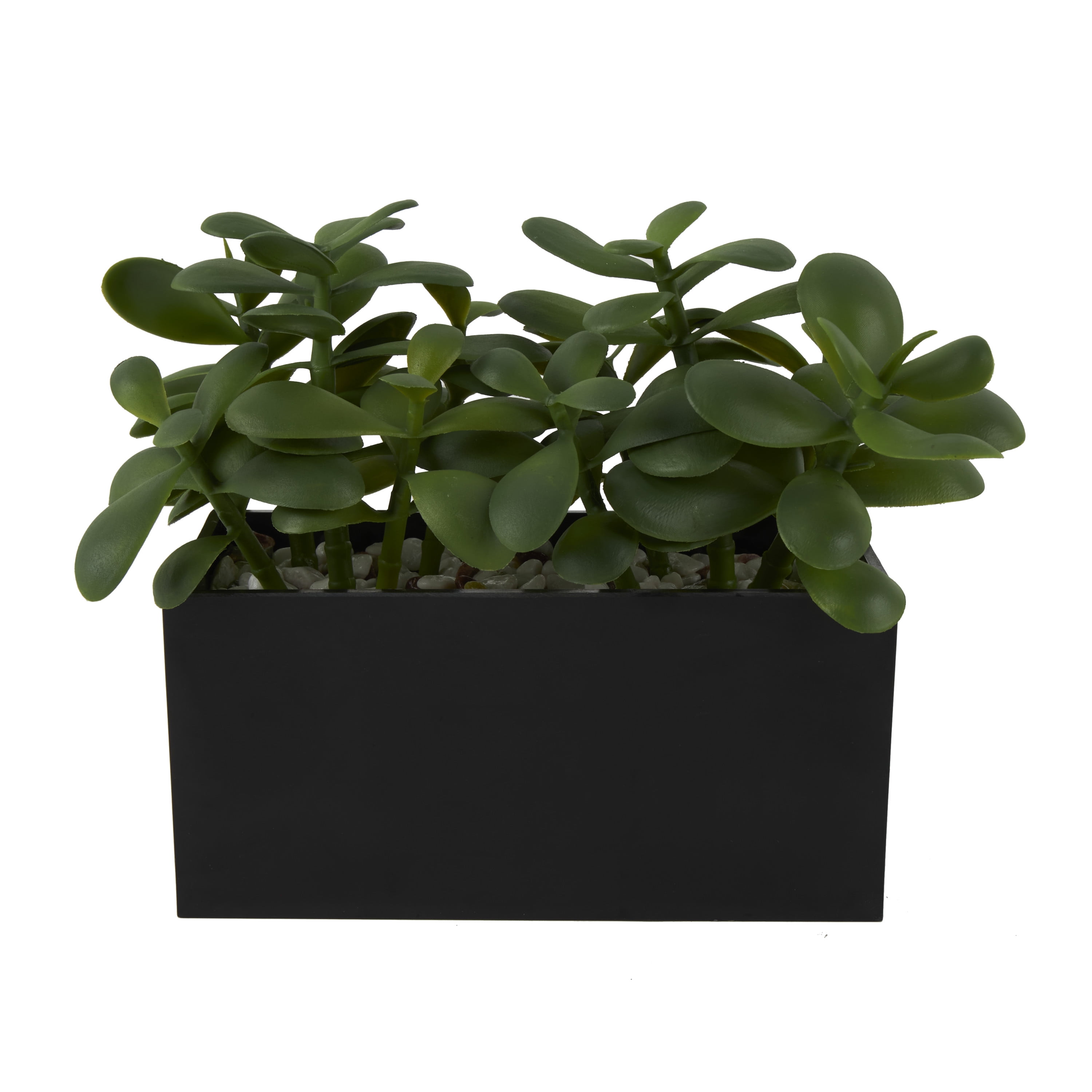 DecMode 7" Artificial Plant in Black Melamine Pot - Walmart.com